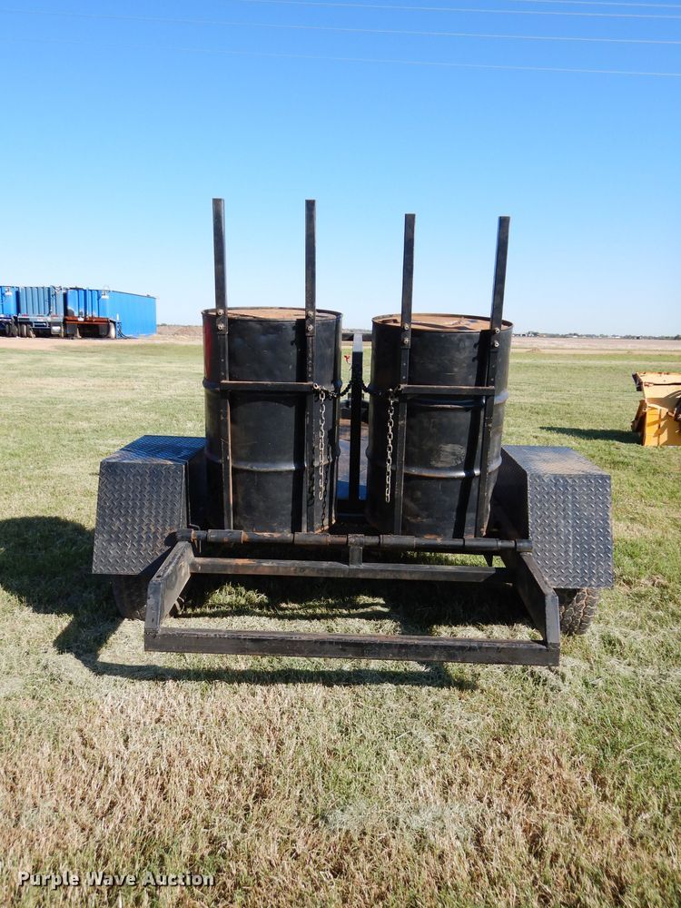 Shop built oil barrel trailer in Cherokee, OK | Item FK9859 sold ...