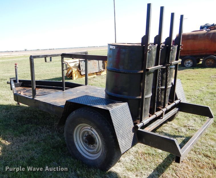 Shop built oil barrel trailer in Cherokee, OK | Item FK9859 sold ...