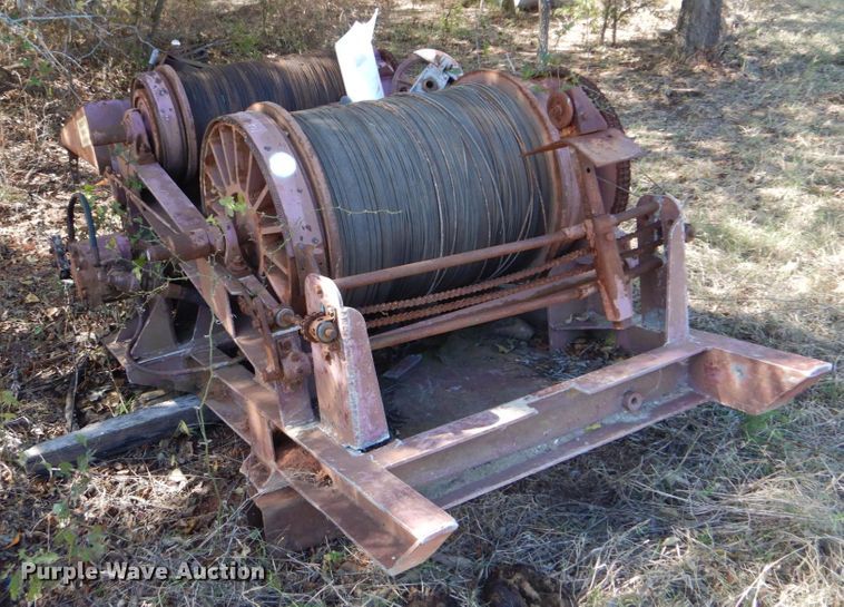 Dual drum swab skid unit in Asher, OK | Item FF9018 sold | Purple Wave