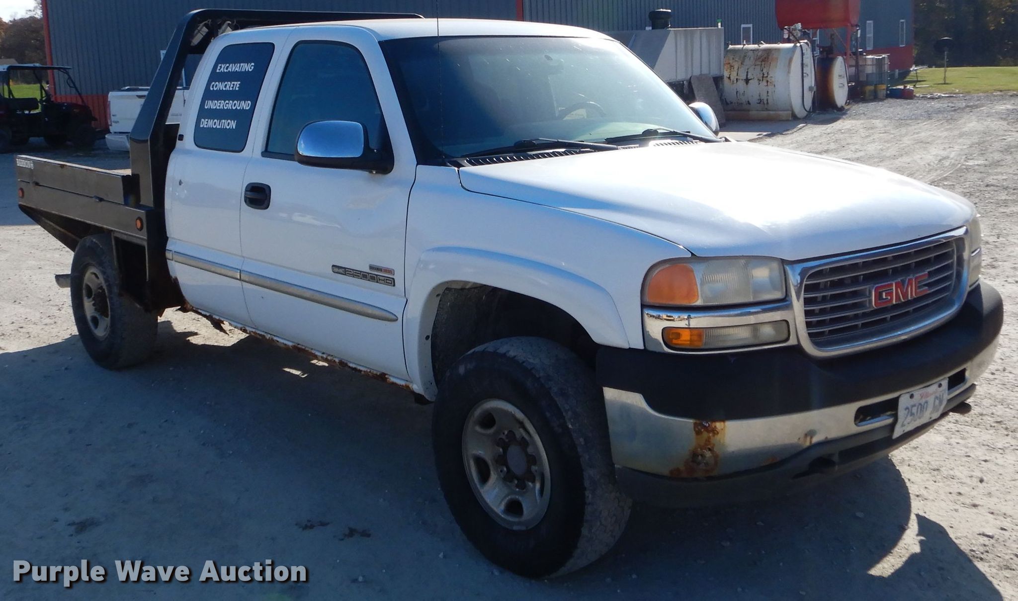 2001 Gmc Sierra 2500hd Sle Ext Cab Flatbed Pickup Truck In Liberty Il