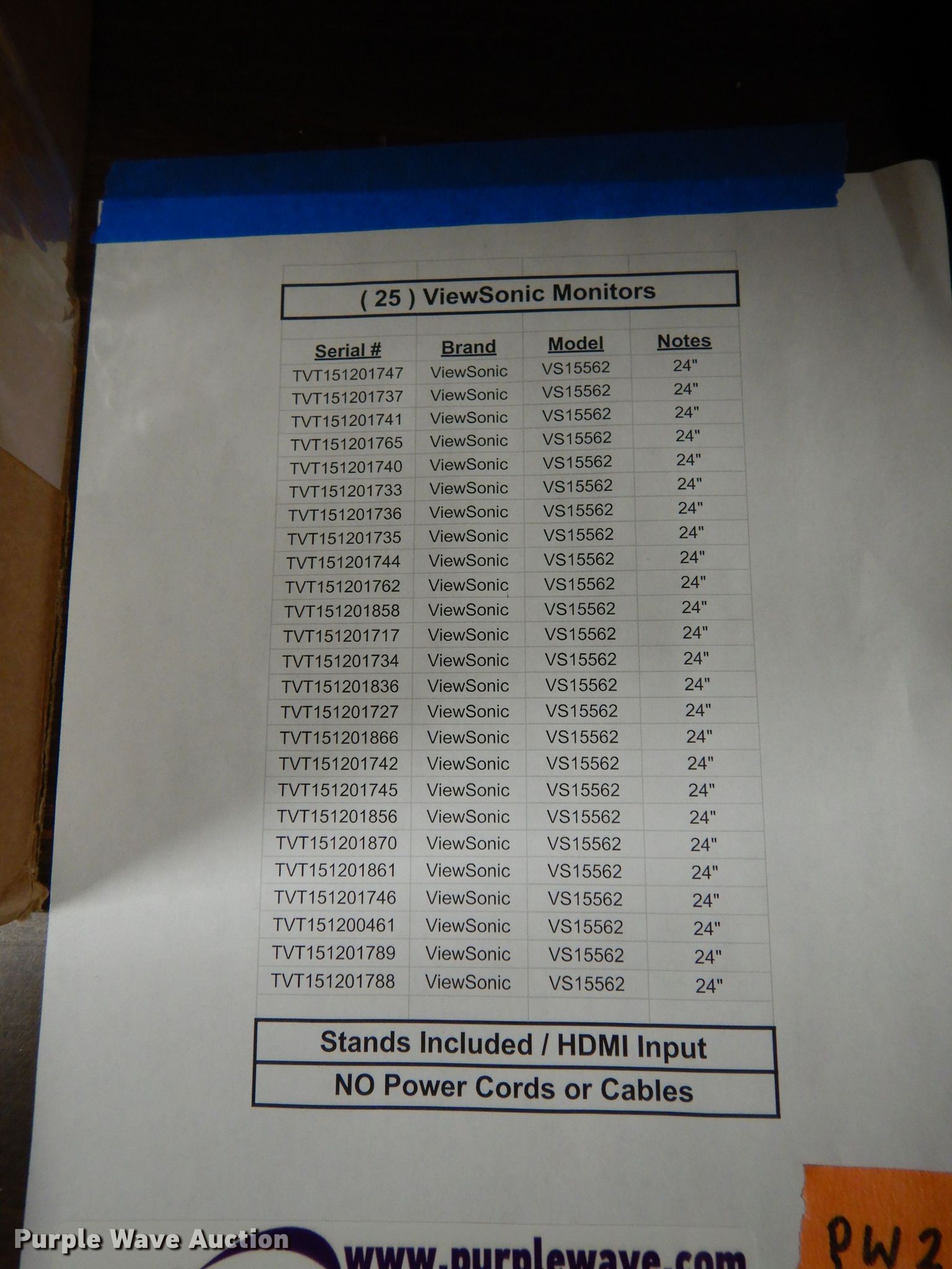 (25) ViewSonic VS15562 24" monitors in Emporia, KS | Item FD9558 sold ...