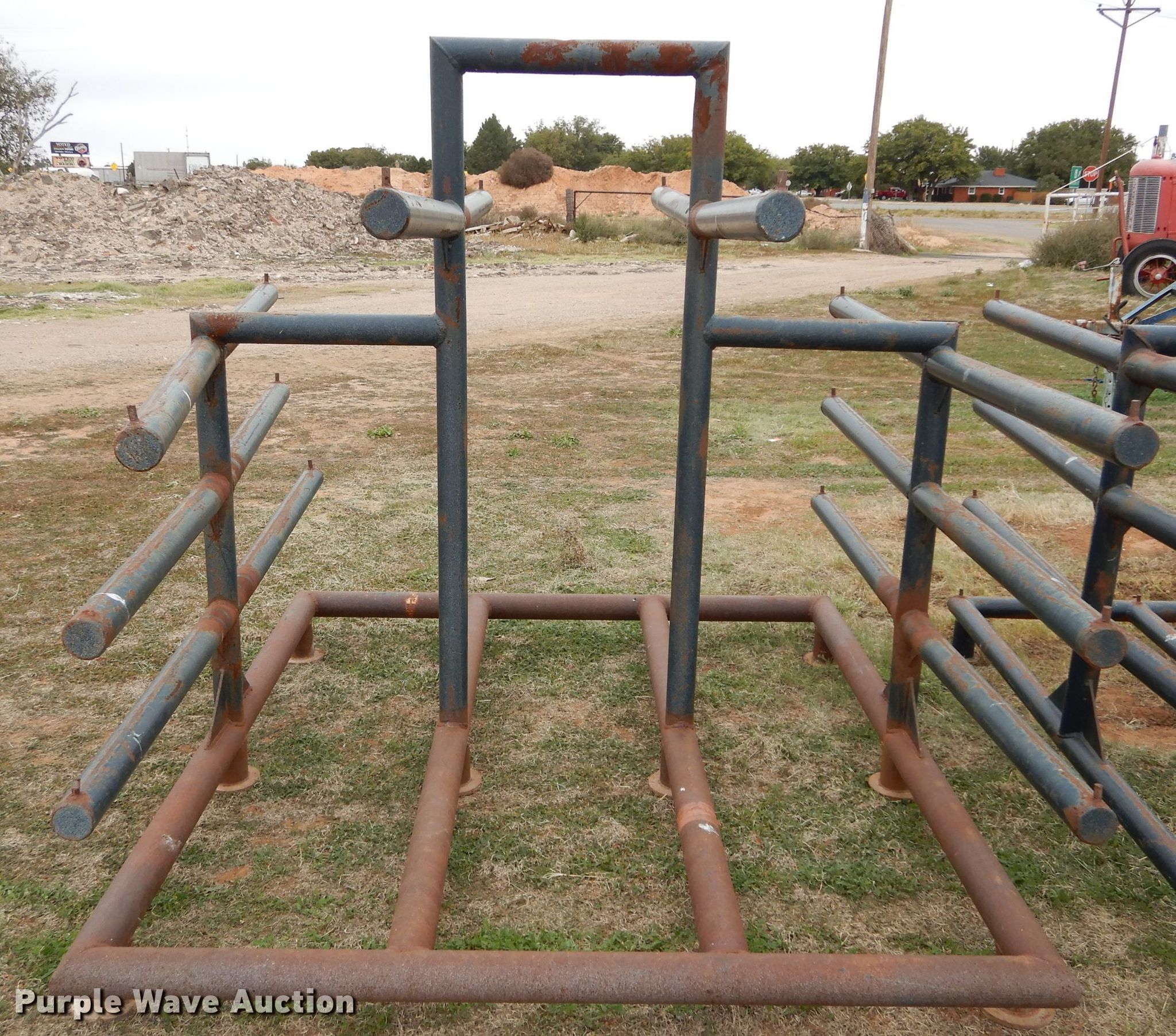 (3) pipe racks in Slaton, TX | Item FK9897 sold | Purple Wave