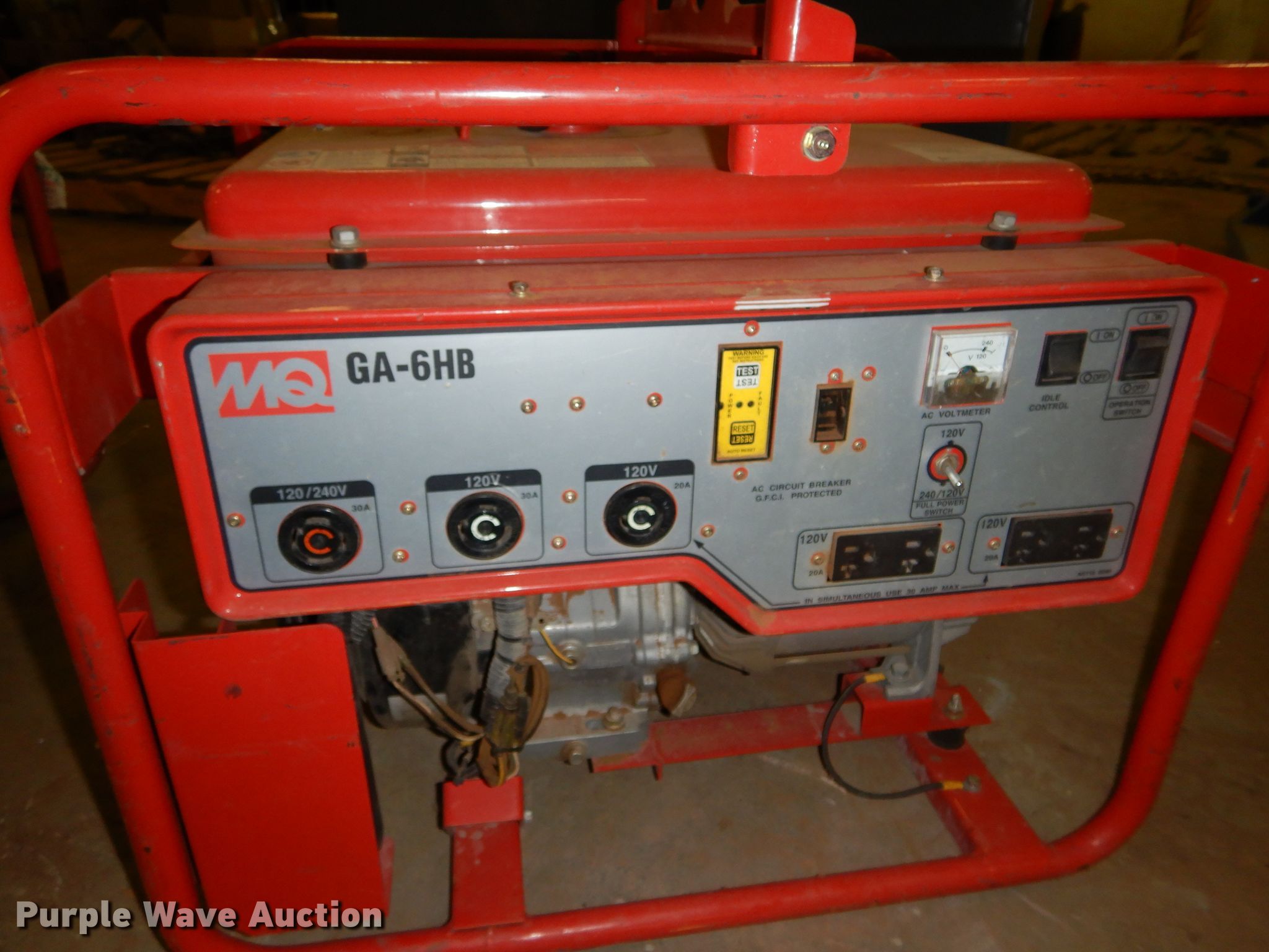 MQ Power GA-6HB generator in Slaton, TX | Item FK9950 sold | Purple Wave
