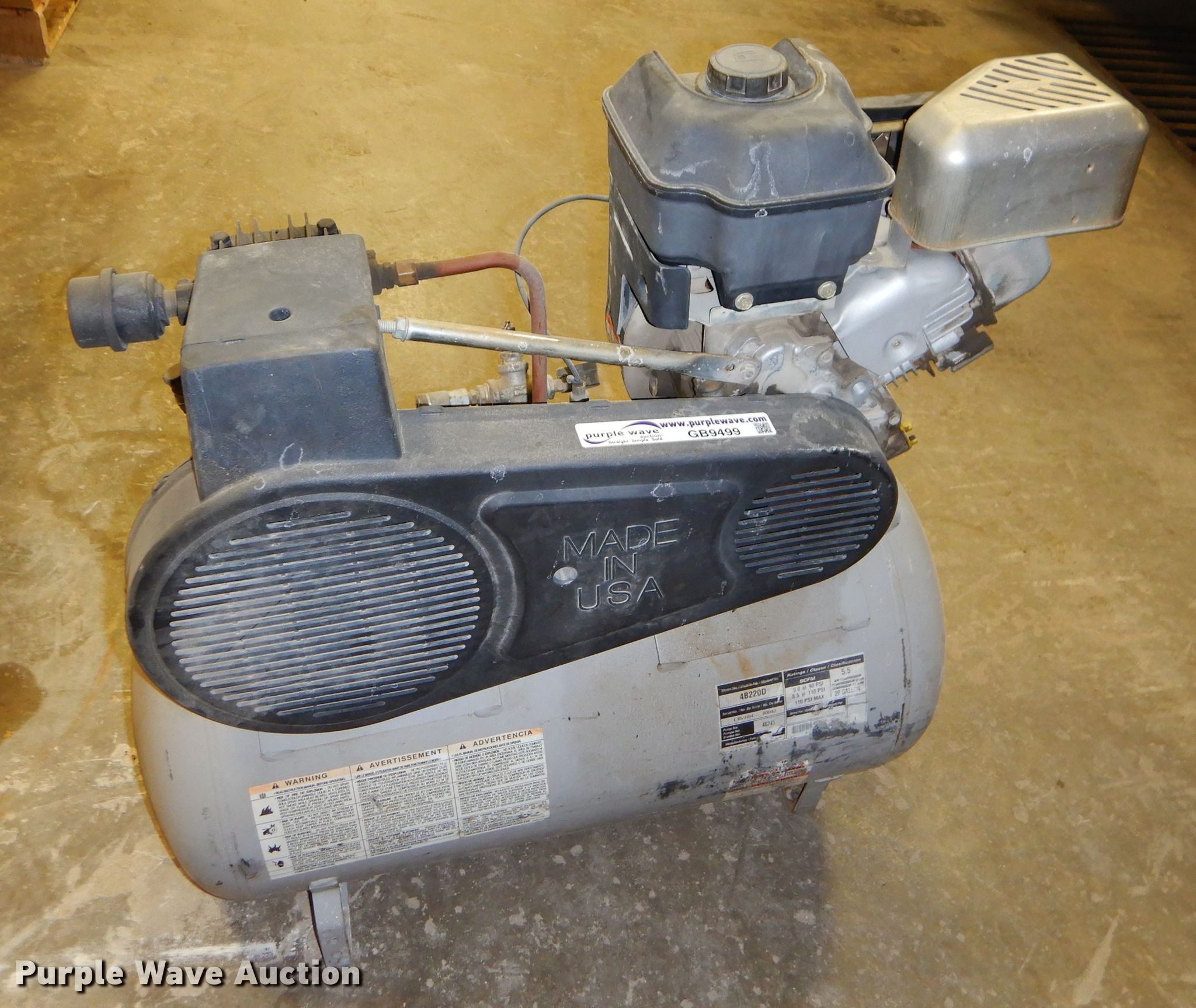 Westward 4B220D air compressor in Independence, KS | Item GB9499 sold ...
