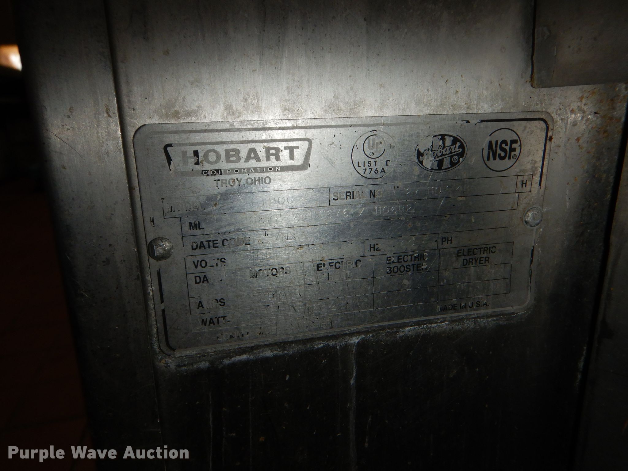 Hobart FT900 dish washer machine with conveyor system in Edmond, OK ...