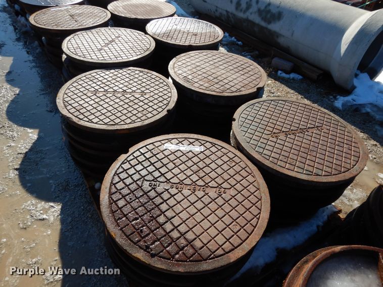 (40) 22" water main lids in Leawood, KS | Item FY9295 sold | Purple Wave