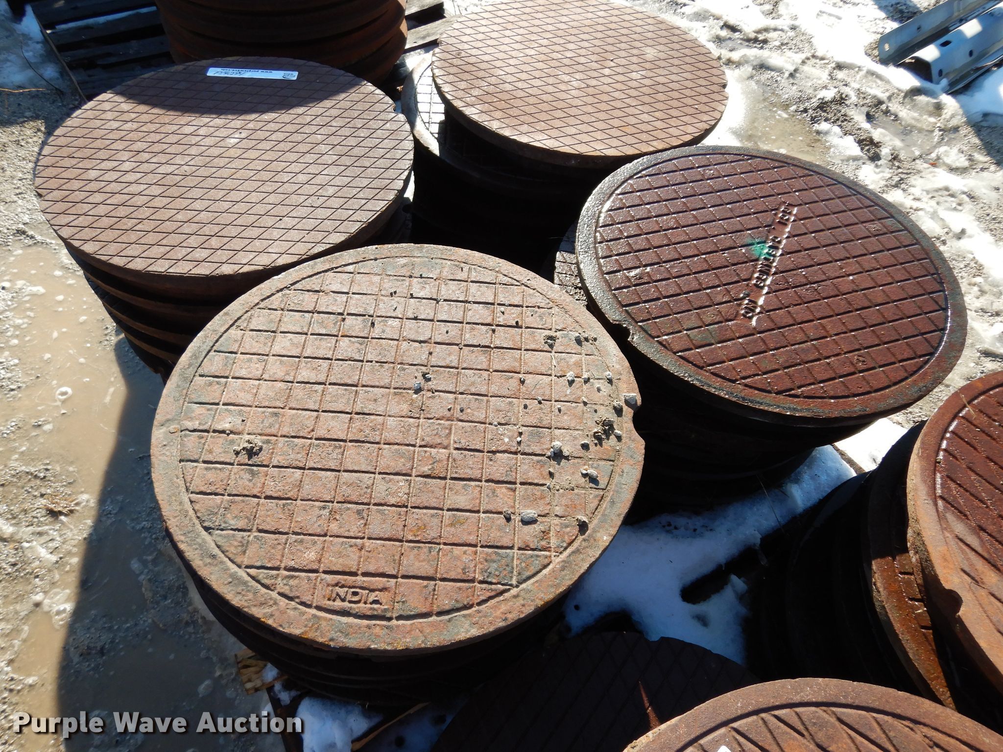 (40) 22" water main lids in Leawood, KS | Item FY9295 sold | Purple Wave