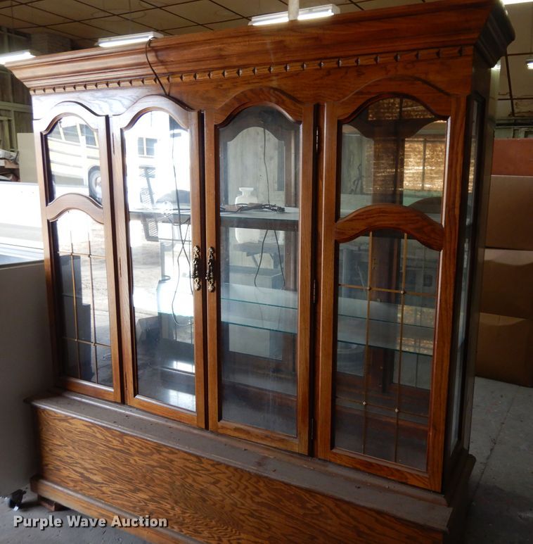 Wood/glass hutch in Barnes , KS | Item FY9317 sold | Purple Wave