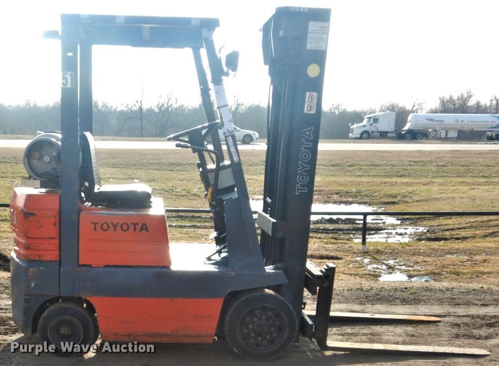 Toyota 8FGCU15 forklift in Collinsville, OK | Item GF9037 sold | Purple ...