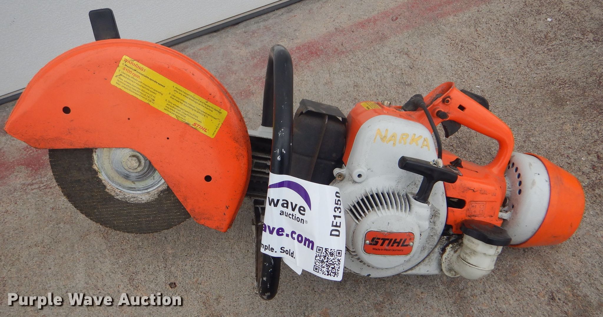Stihl TS350 cut off saw in Munden, KS | Item DE1350 sold | Purple Wave