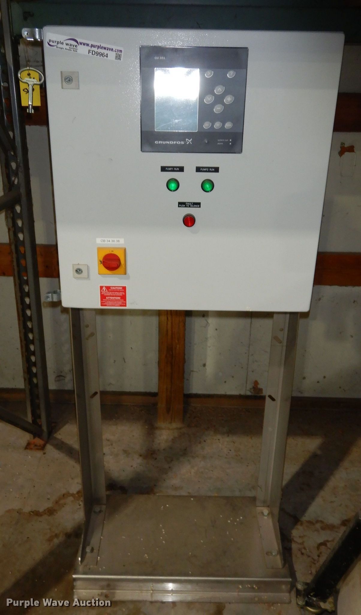 Grundfos control panel in Kansas City, KS | Item FD9964 sold | Purple Wave
