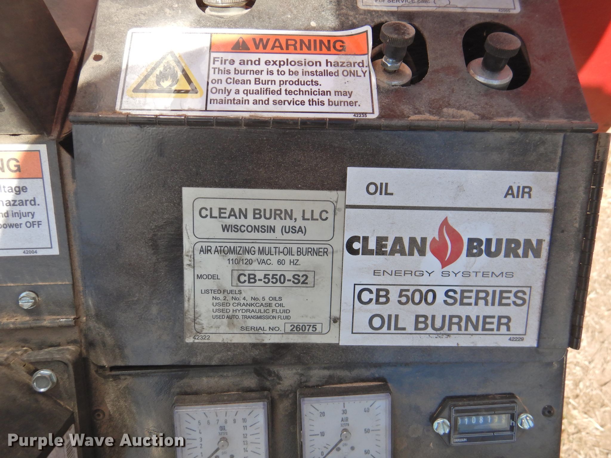 Clean Burn CB-5000 multi-oil heating system in Spearman, TX | Item ...