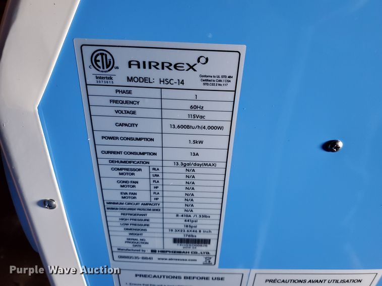 (2) Airrex HSC-14 AC units in Belleville, KS | Item GX9902 sold ...