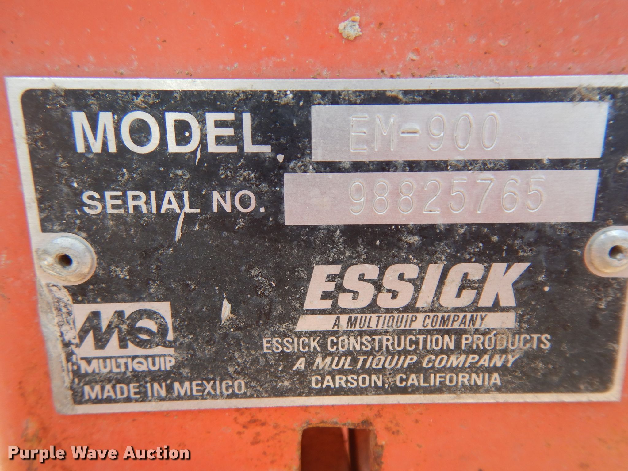 Essick concrete mixer in Tonganoxie, KS | Item GY9009 sold | Purple Wave