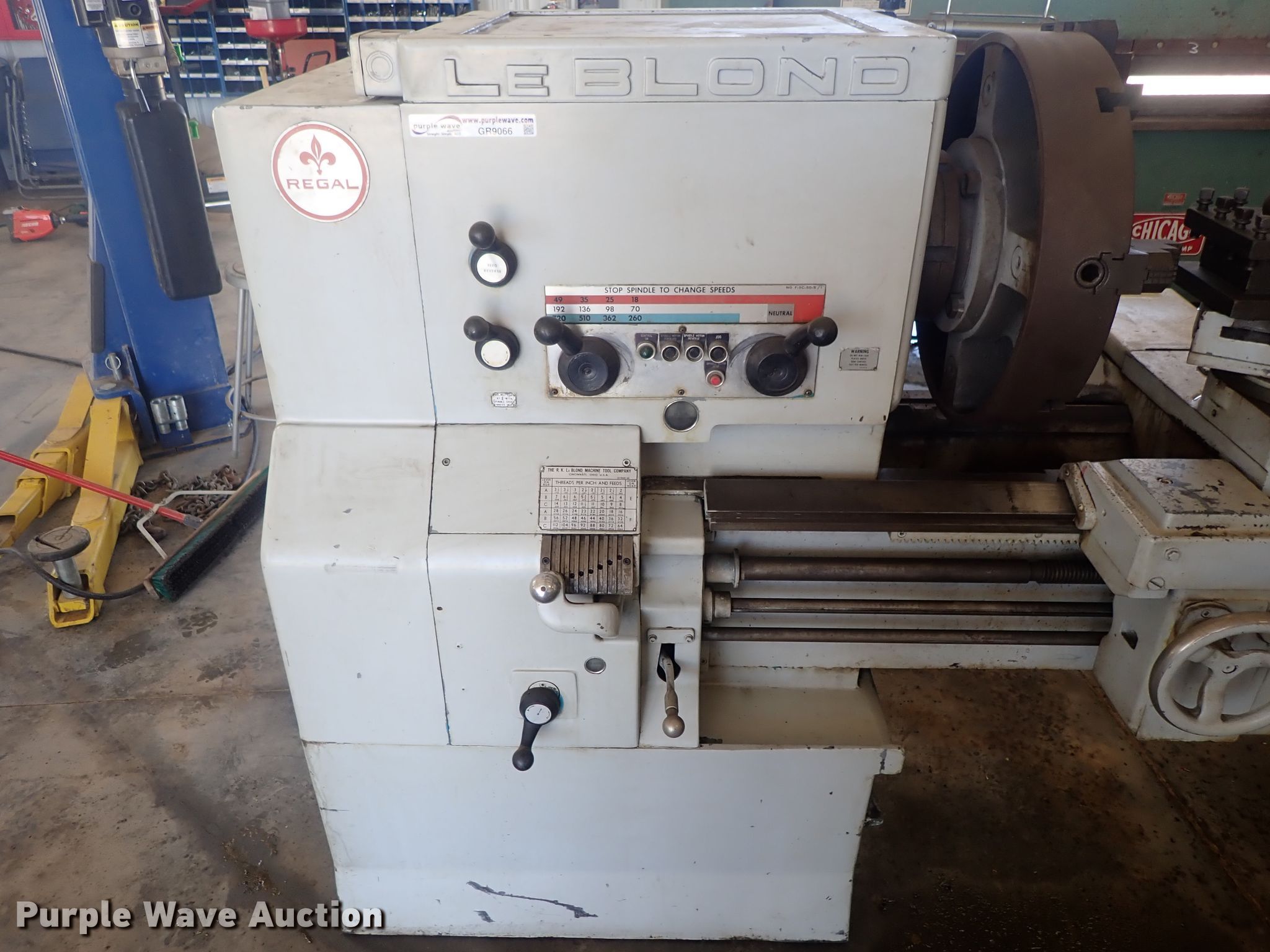 Leblond lathe in Lyons, KS | Item GR9066 sold | Purple Wave