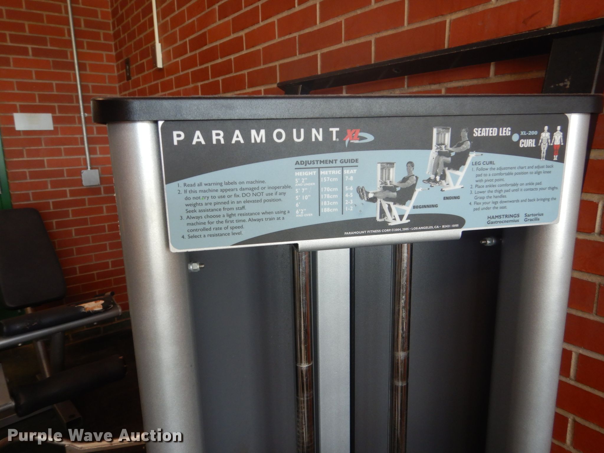 Paramount seated leg curl machine in Des Moines, IA | Item GA9011 sold ...