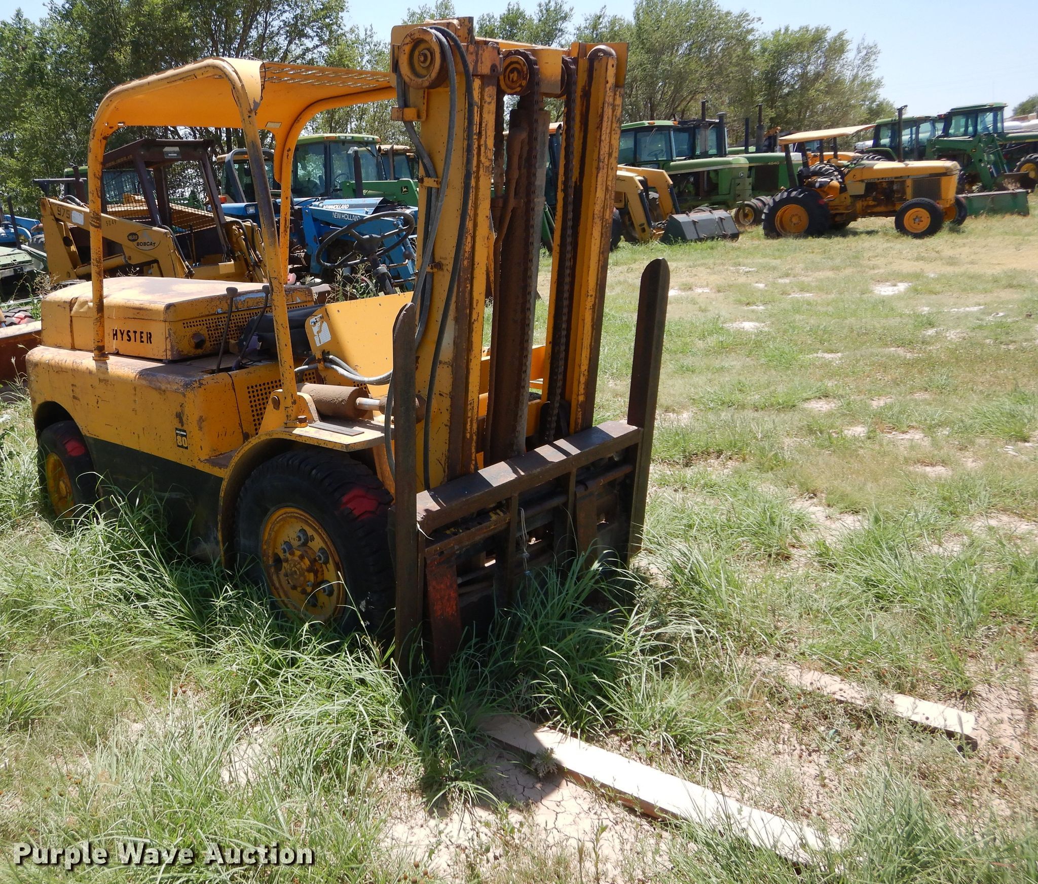 Hyster Challenger 80 forklift in Optima, OK | Item HV9240 sold | Purple ...