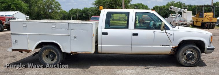 1998 Chevrolet Cheyenne 3500 Crew Cab utility bed pickup truck in ...