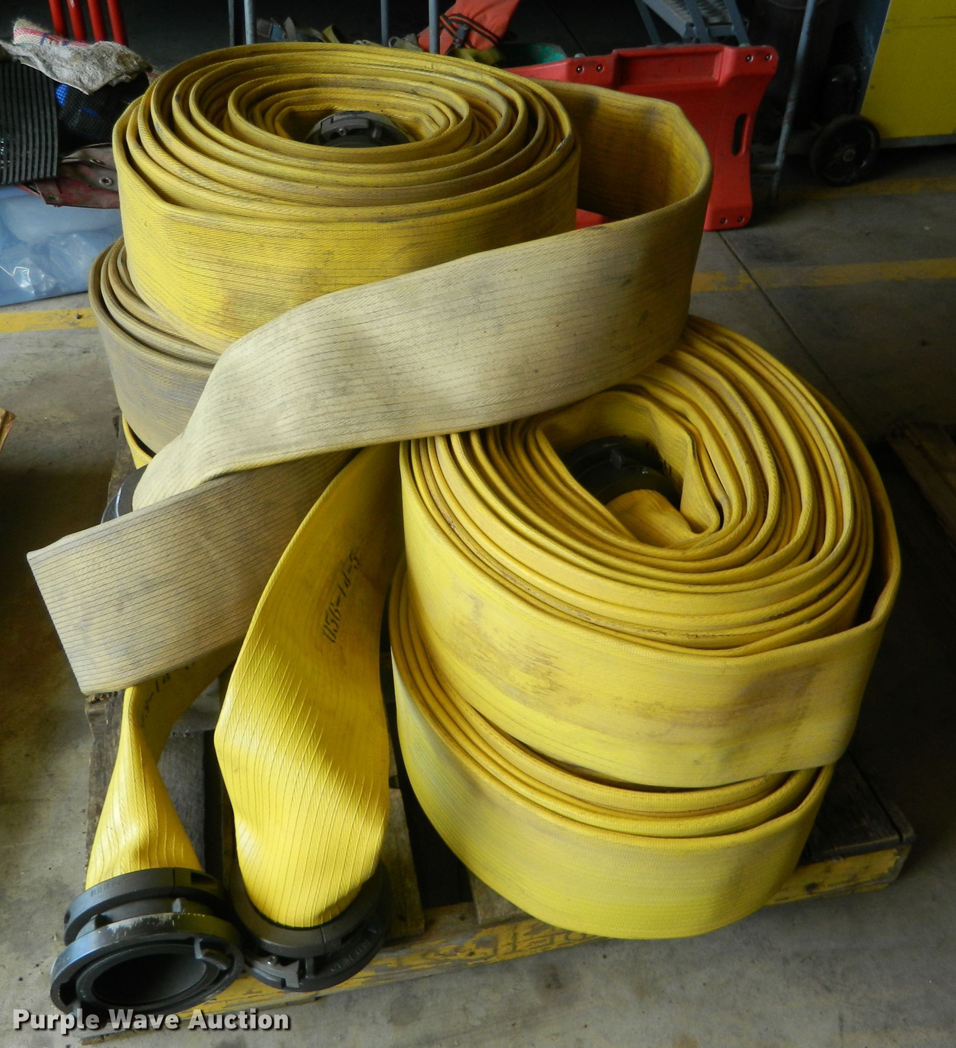 (5) LDH fire hoses in Bennington, KS | Item EH9473 sold | Purple Wave