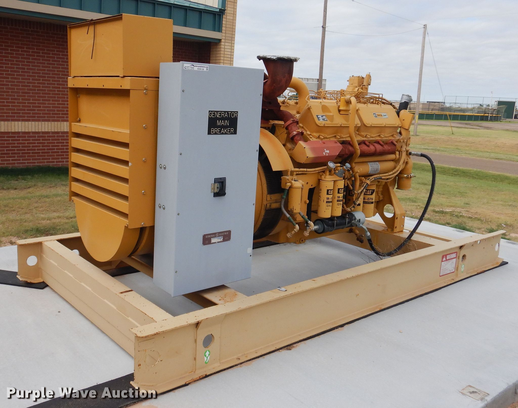 Caterpillar 3412 generator in Goodwell, OK | Item HO9126 sold | Purple Wave