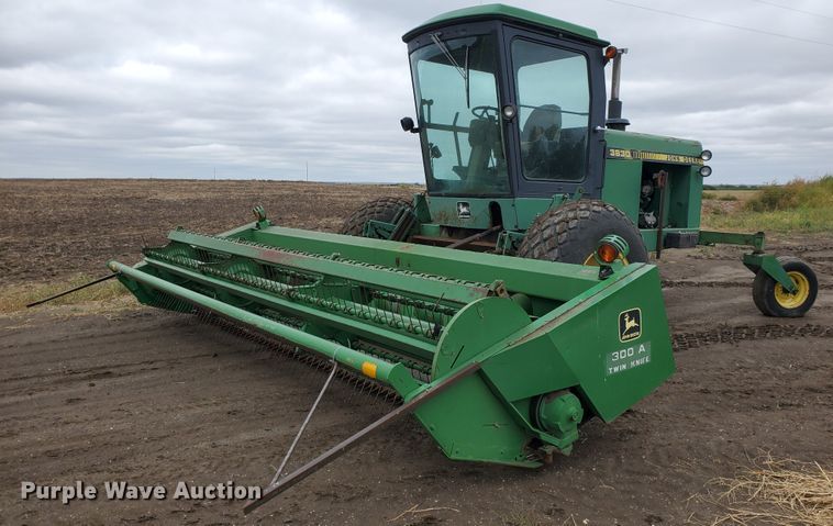 John Deere 3830 windrower in Kensington, KS | Item DF5727 sold | Purple ...