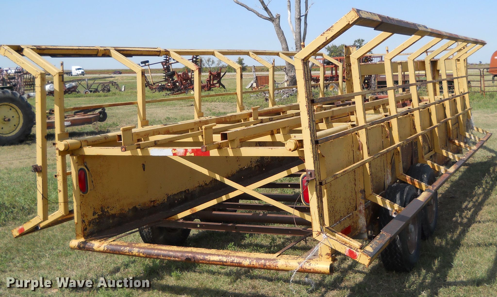 Shop built hay trailer in Russell, KS | Item EY9558 sold | Purple Wave