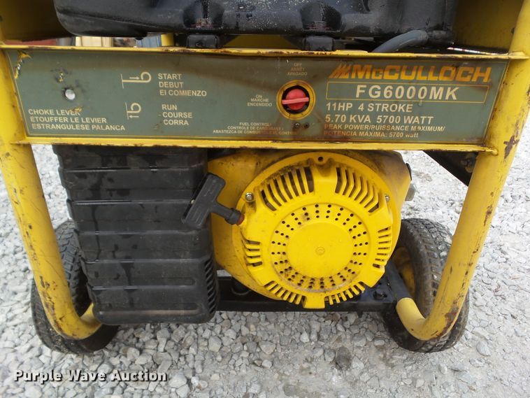 Mccullough generator in Des Moines, IA | Item HF9594 sold | Purple Wave