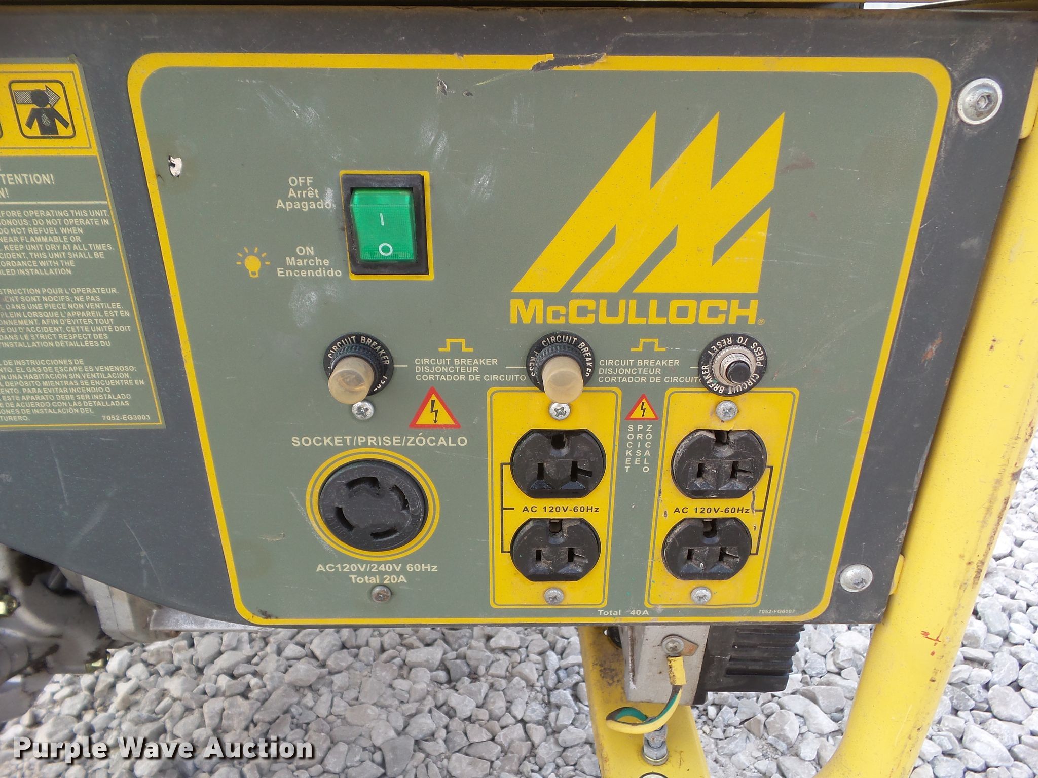 Mccullough generator in Des Moines, IA | Item HF9594 sold | Purple Wave