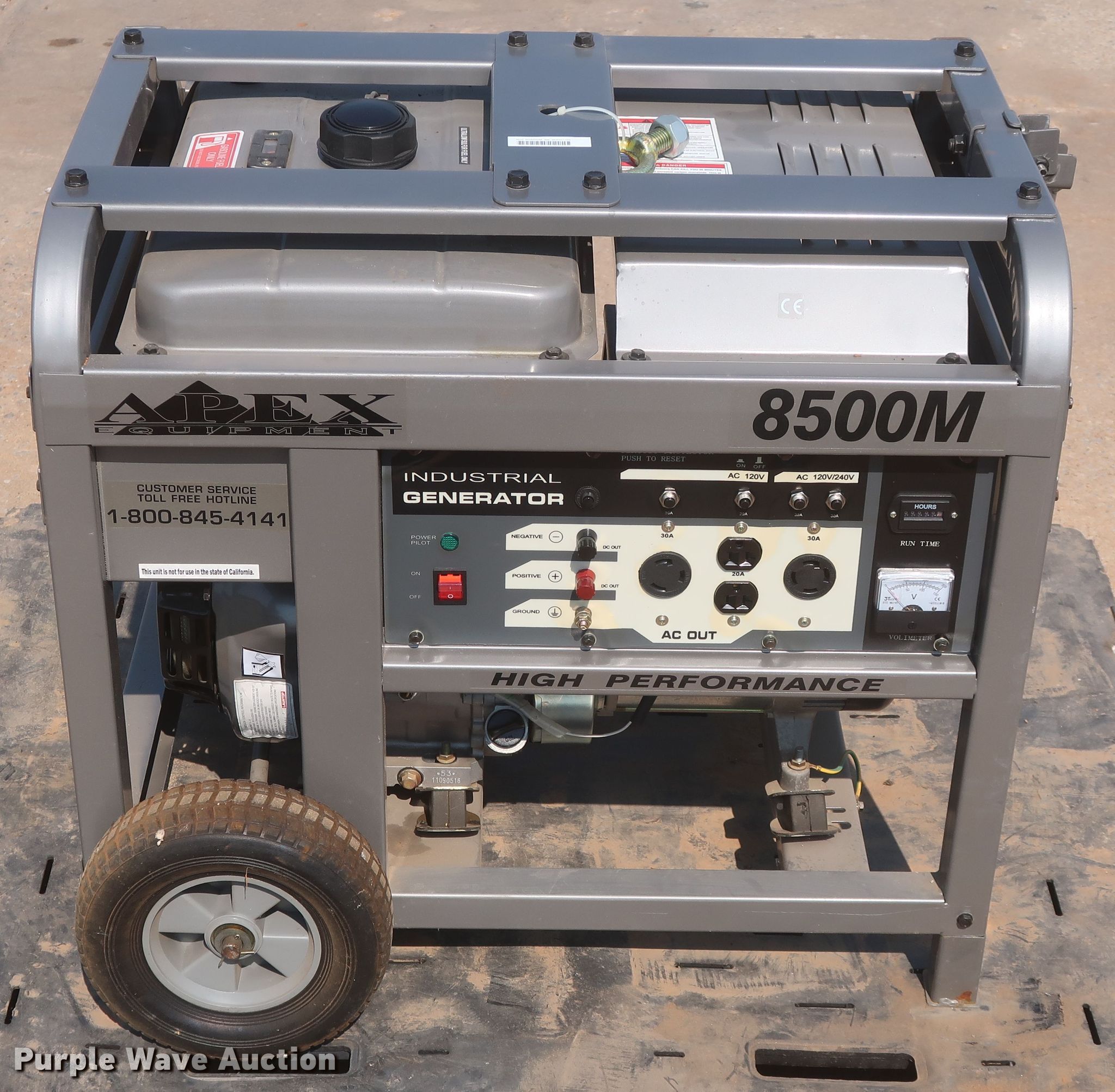 Apex 8500M generator in Duncan, OK | Item HJ9481 sold | Purple Wave