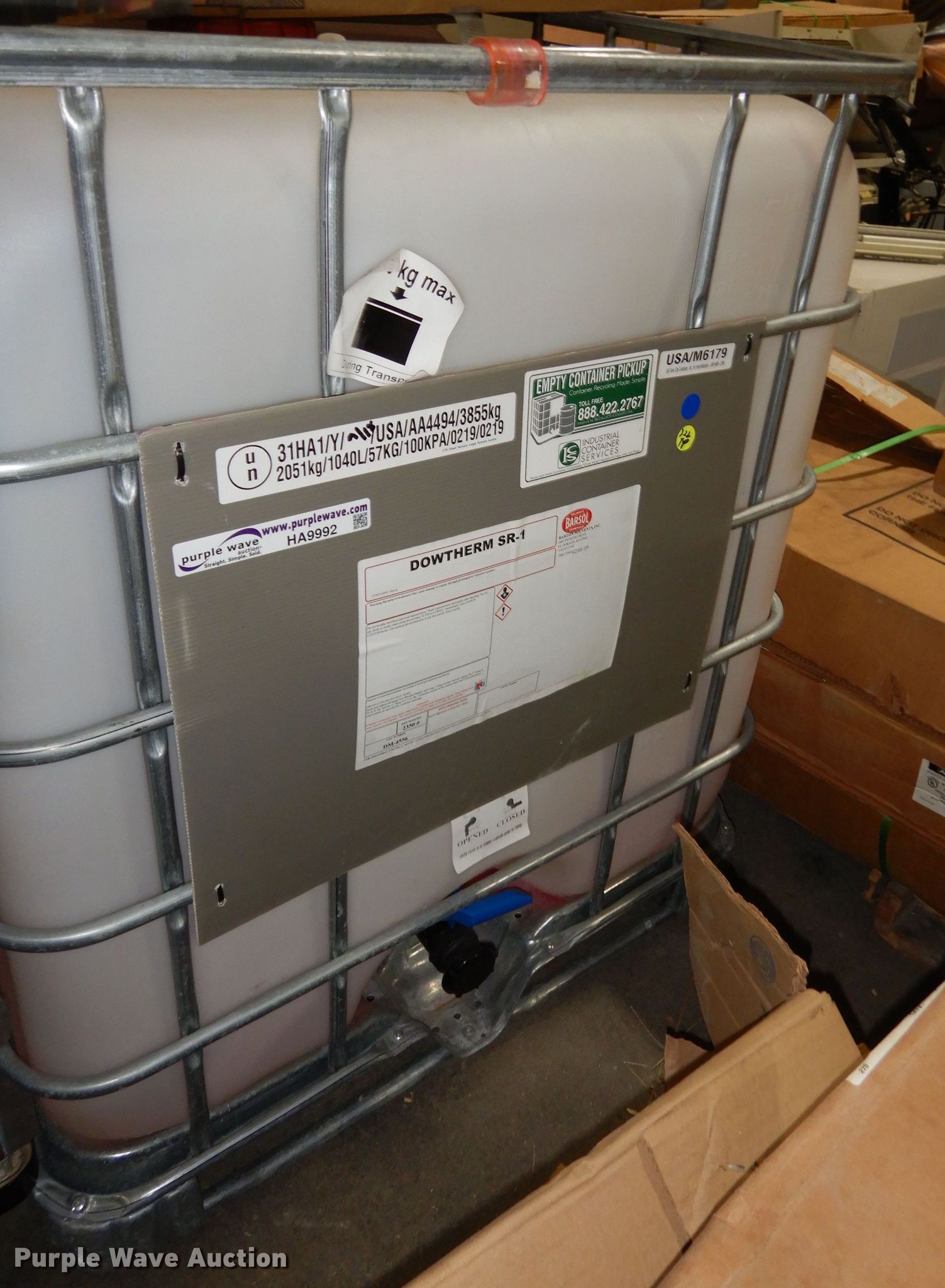 Barton solvent tote in Manhattan, KS | Item HA9992 sold | Purple Wave