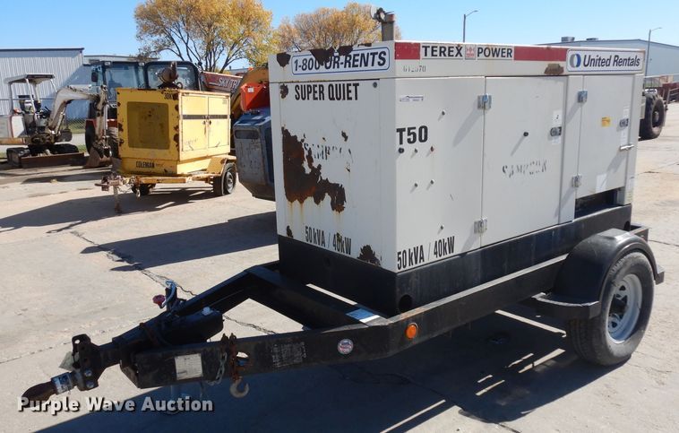 Terex T50 generator in Lincoln, NE | Item HN9403 sold | Purple Wave