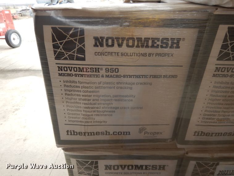 (27) boxes of Novomesh concrete additive in Topeka, KS | Item DH3482 ...