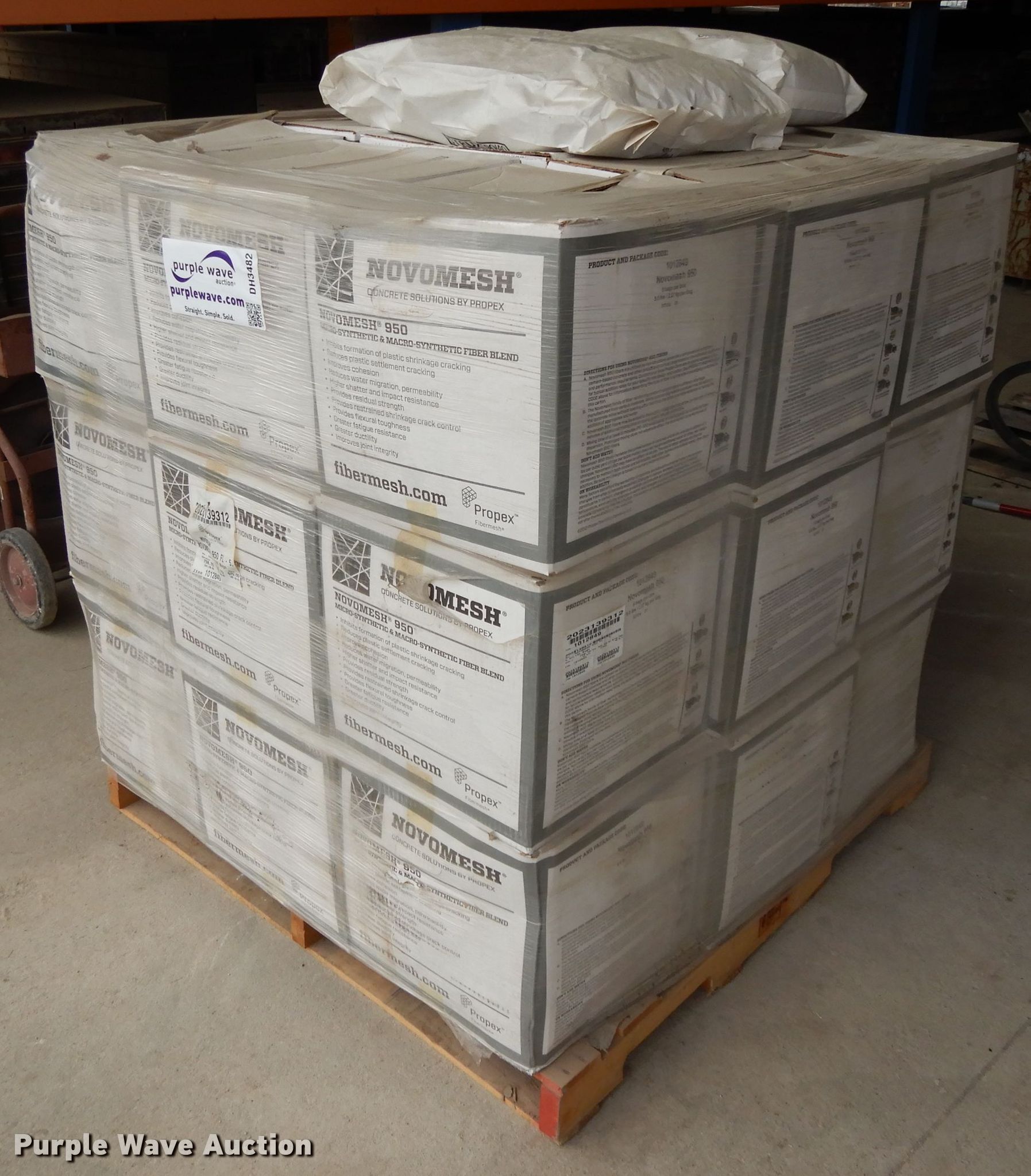 (27) boxes of Novomesh concrete additive in Topeka, KS | Item DH3482 ...