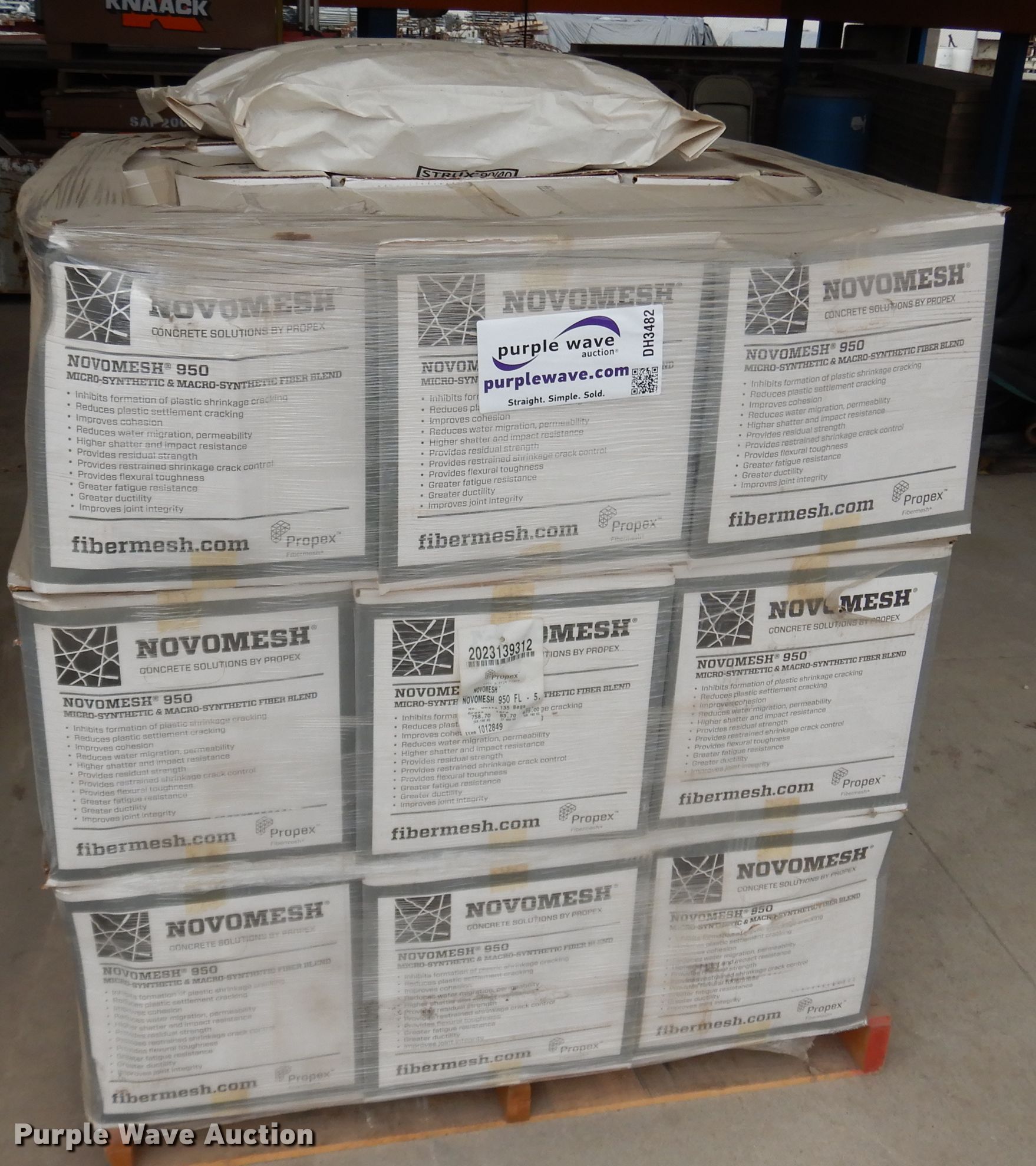 (27) boxes of Novomesh concrete additive in Topeka, KS | Item DH3482 ...