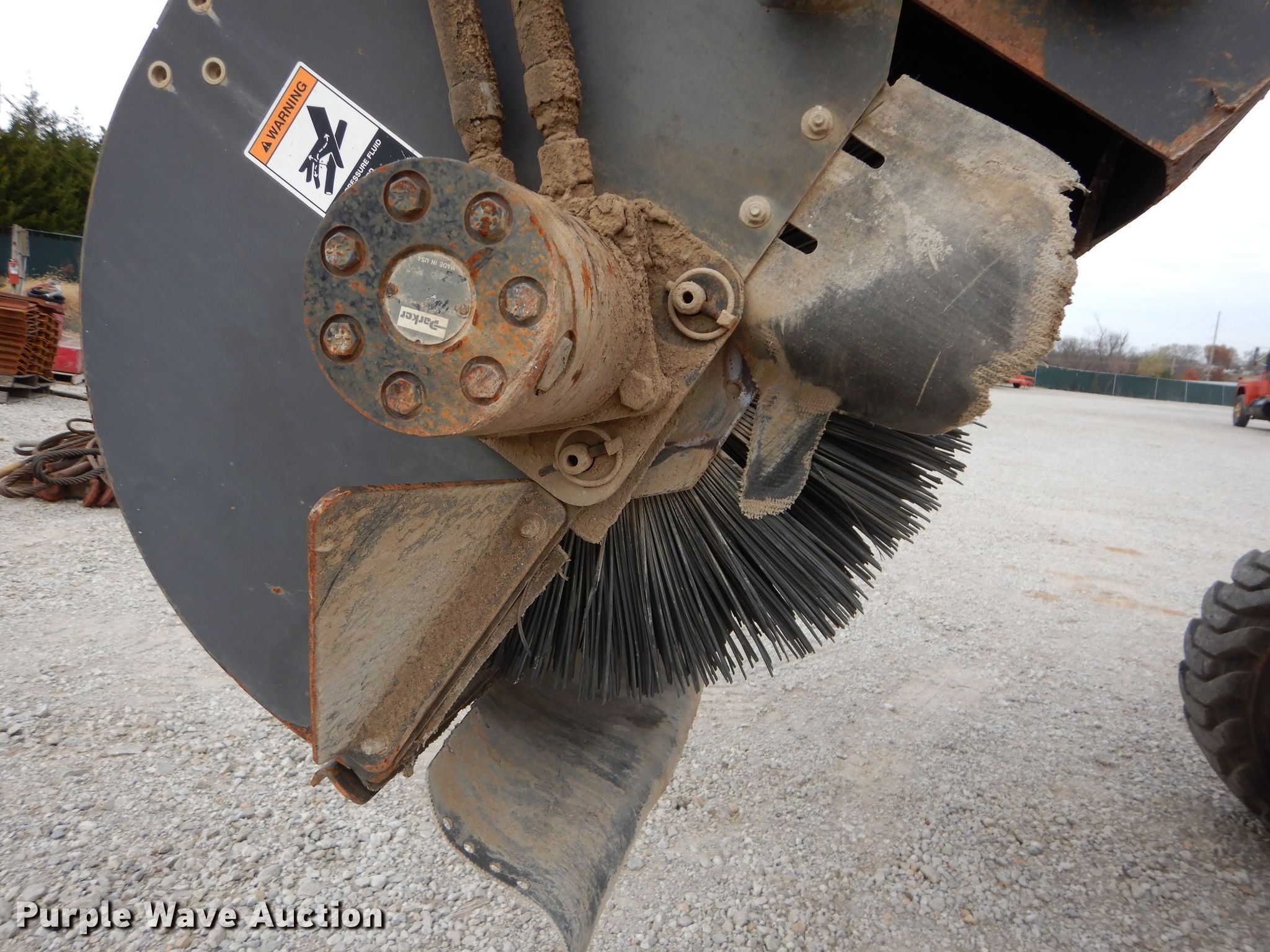 2014 Case skid steer sweeper in De Soto, KS | Item HF9050 sold | Purple ...
