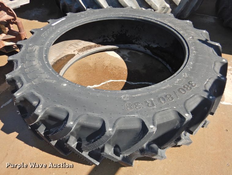 Mitas AC85 380/80R38 tire in Dimmitt, TX | Item HU9640 sold | Purple Wave