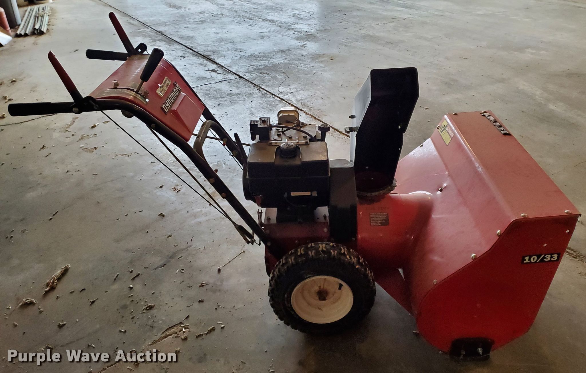 Dynamark 10/33 snow blower in Hill City, KS | Item HS9043 sold | Purple ...