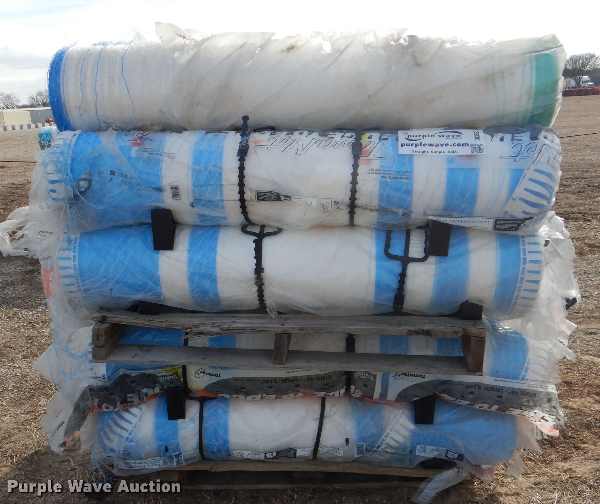 (19) roll of Tama net-wrap in Norman, OK | Item DI3593 sold | Purple Wave