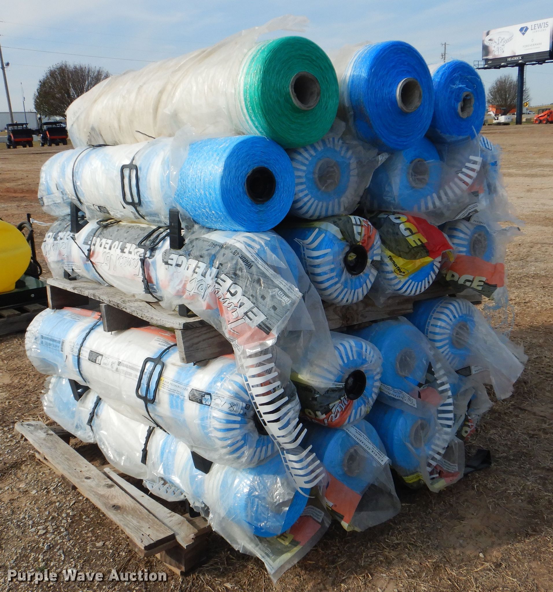 (19) roll of Tama net-wrap in Norman, OK | Item DI3593 sold | Purple Wave