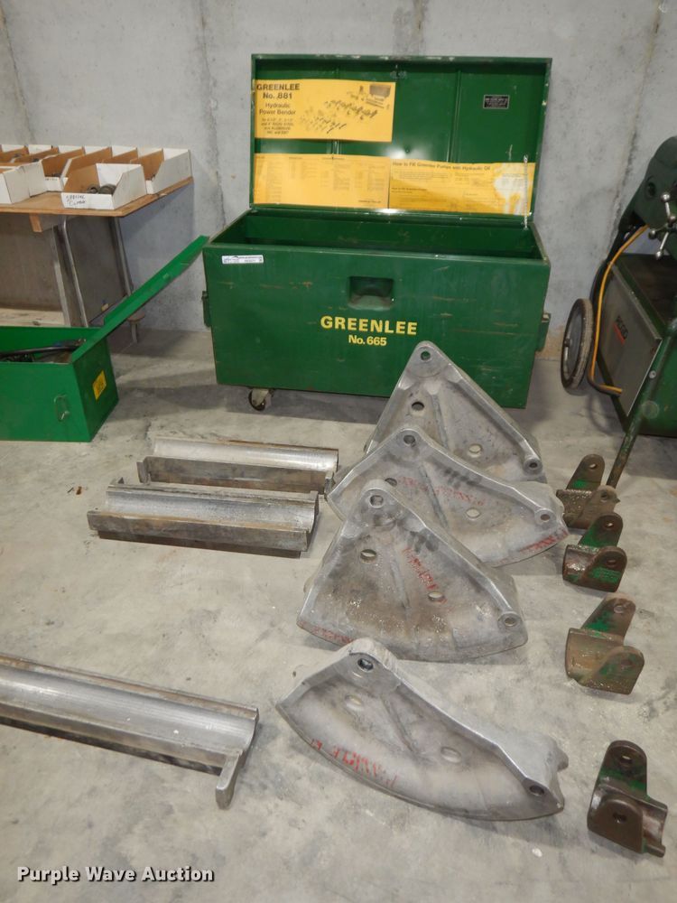 Greenlee 881 pipe bender in St. Joseph, MO | Item HE9271 sold | Purple Wave