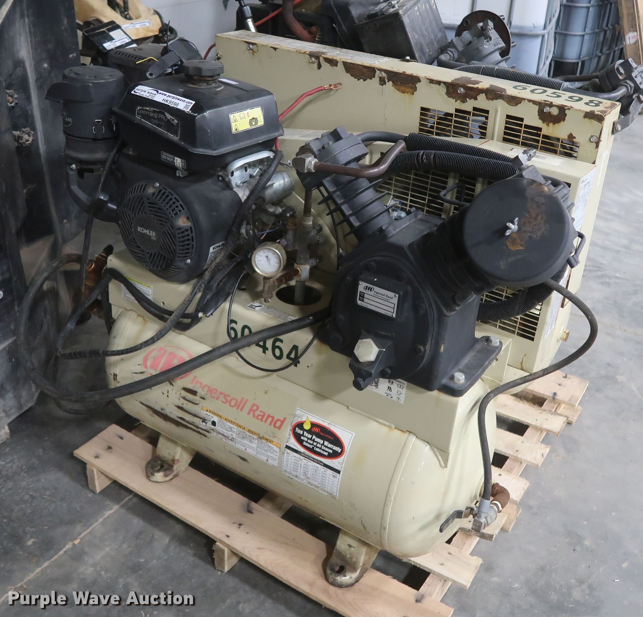 (2) air compressors in Seminole, OK | Item HK9598 sold | Purple Wave