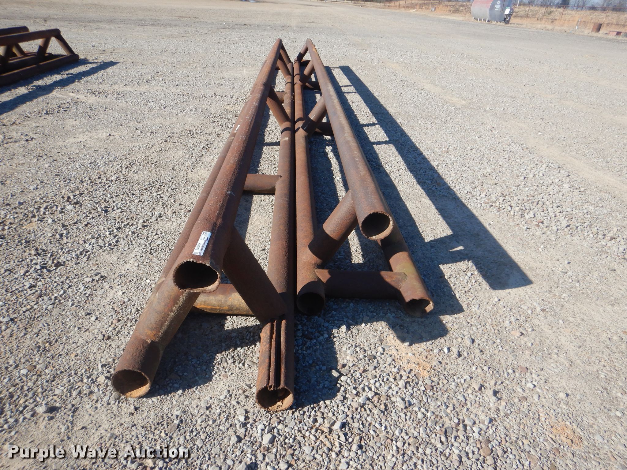 (2) pipe racks in Arkoma, OK | Item HW9778 sold | Purple Wave