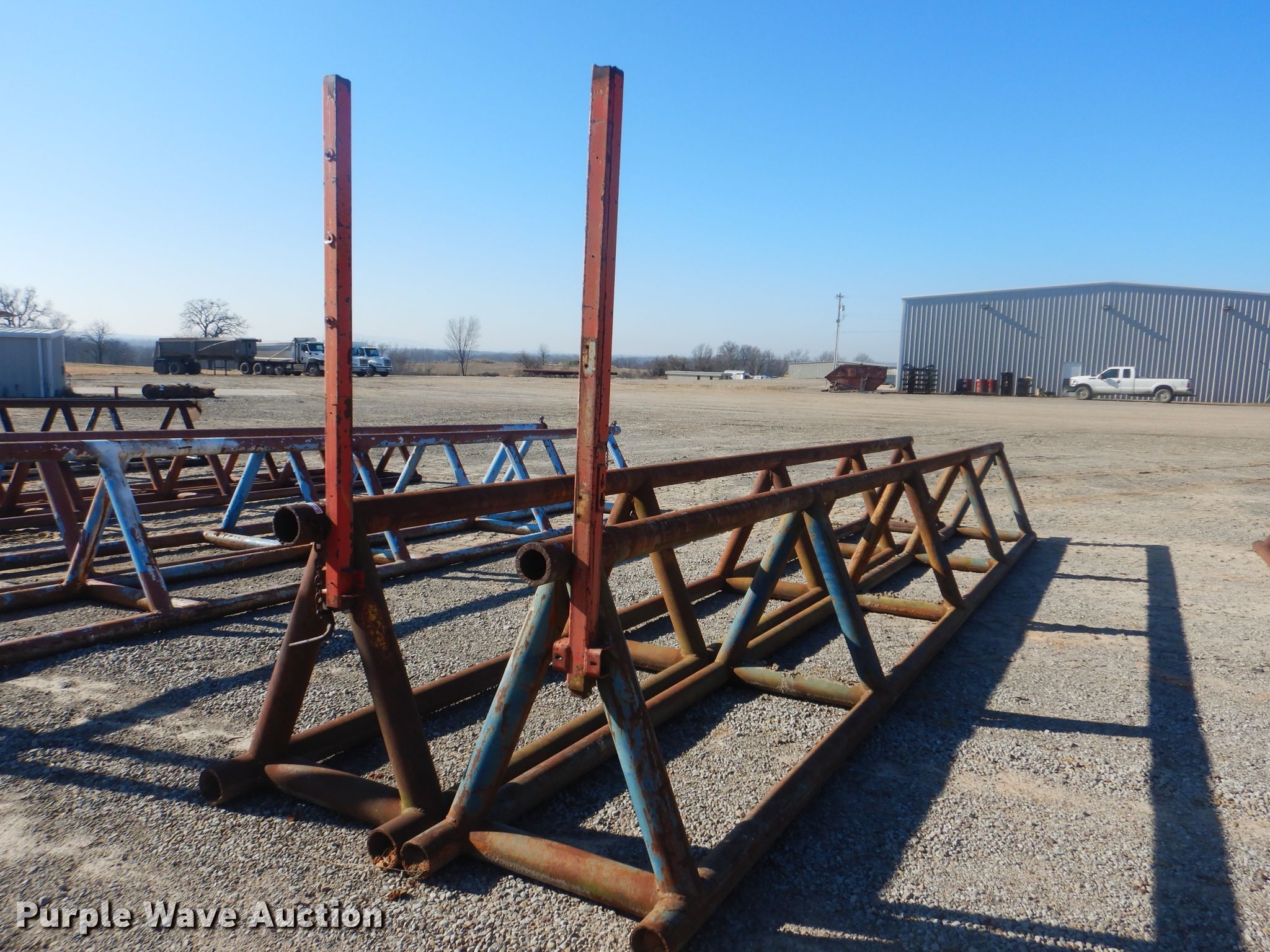 (2) pipe racks in Arkoma, OK | Item HW9786 sold | Purple Wave