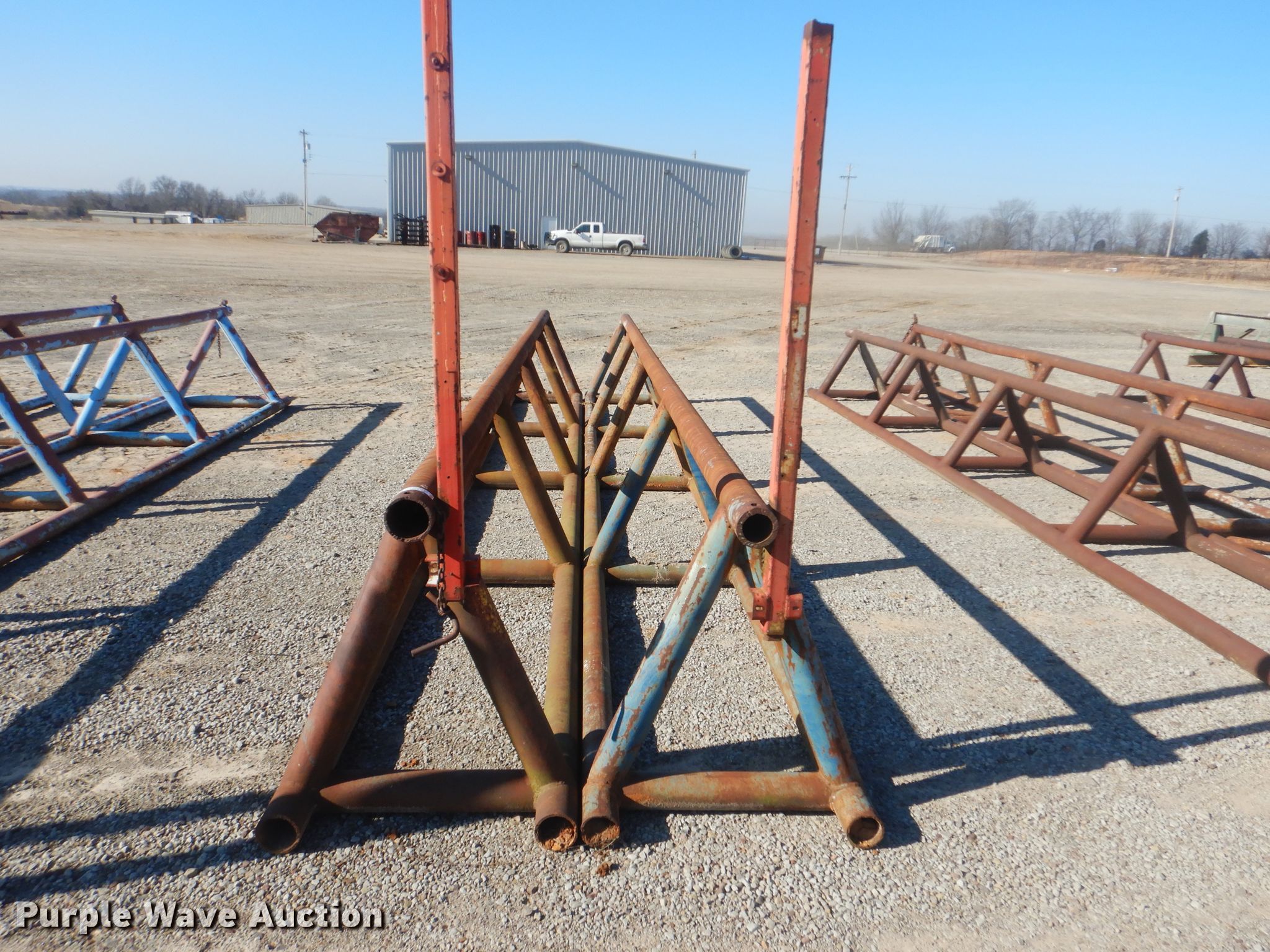 (2) pipe racks in Arkoma, OK | Item HW9786 sold | Purple Wave