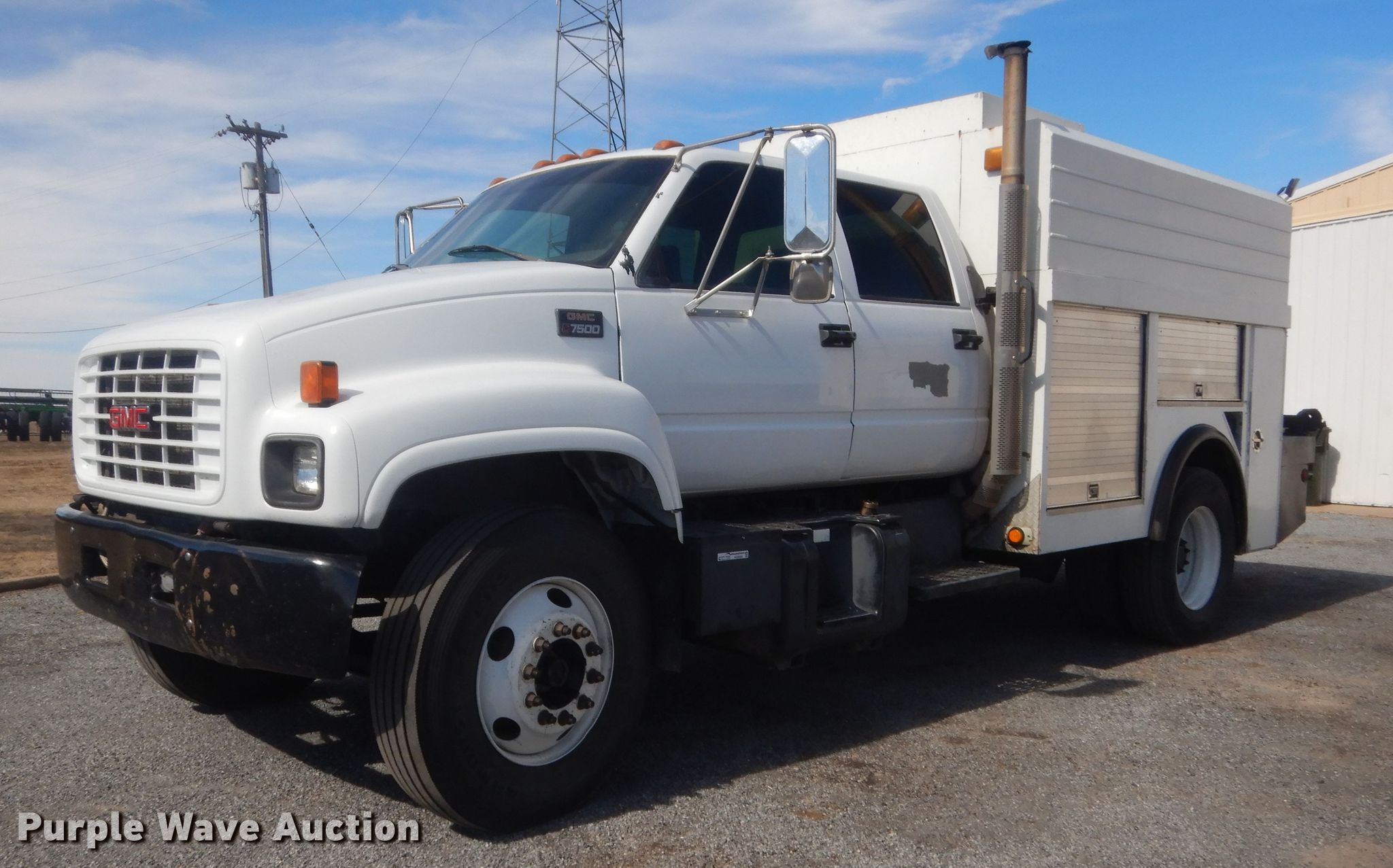 1999 GMC 7500 utility / service truck in Corn, OK | Item HG9890 sold | Purple Wave