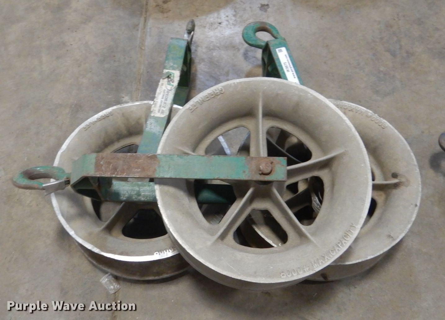 (3) Greenlee cable pull sheaves in Sioux Falls, SD | Item IK9875 sold ...
