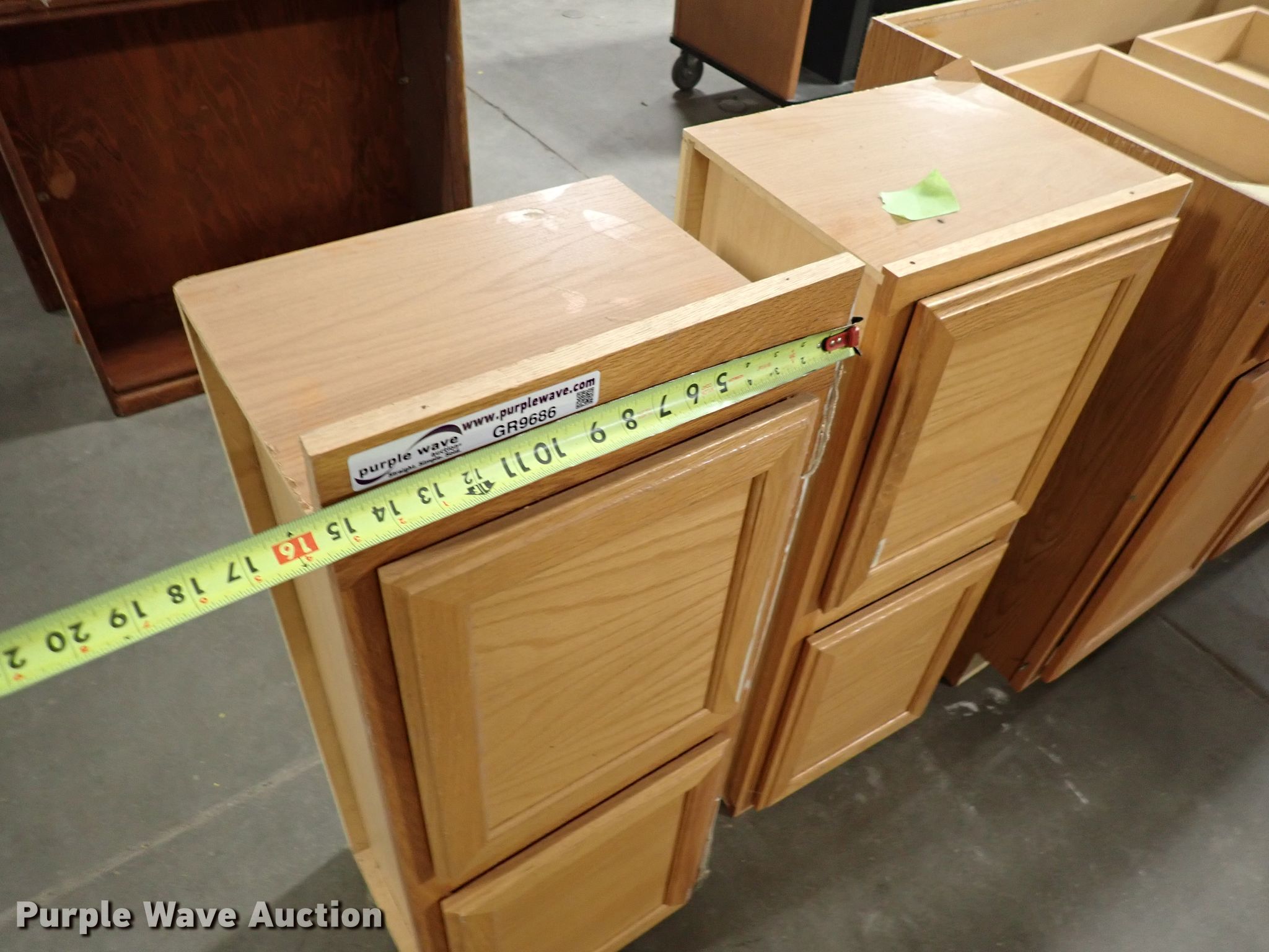 (8) wood cabinets in El Dorado, KS | Item GR9686 sold | Purple Wave