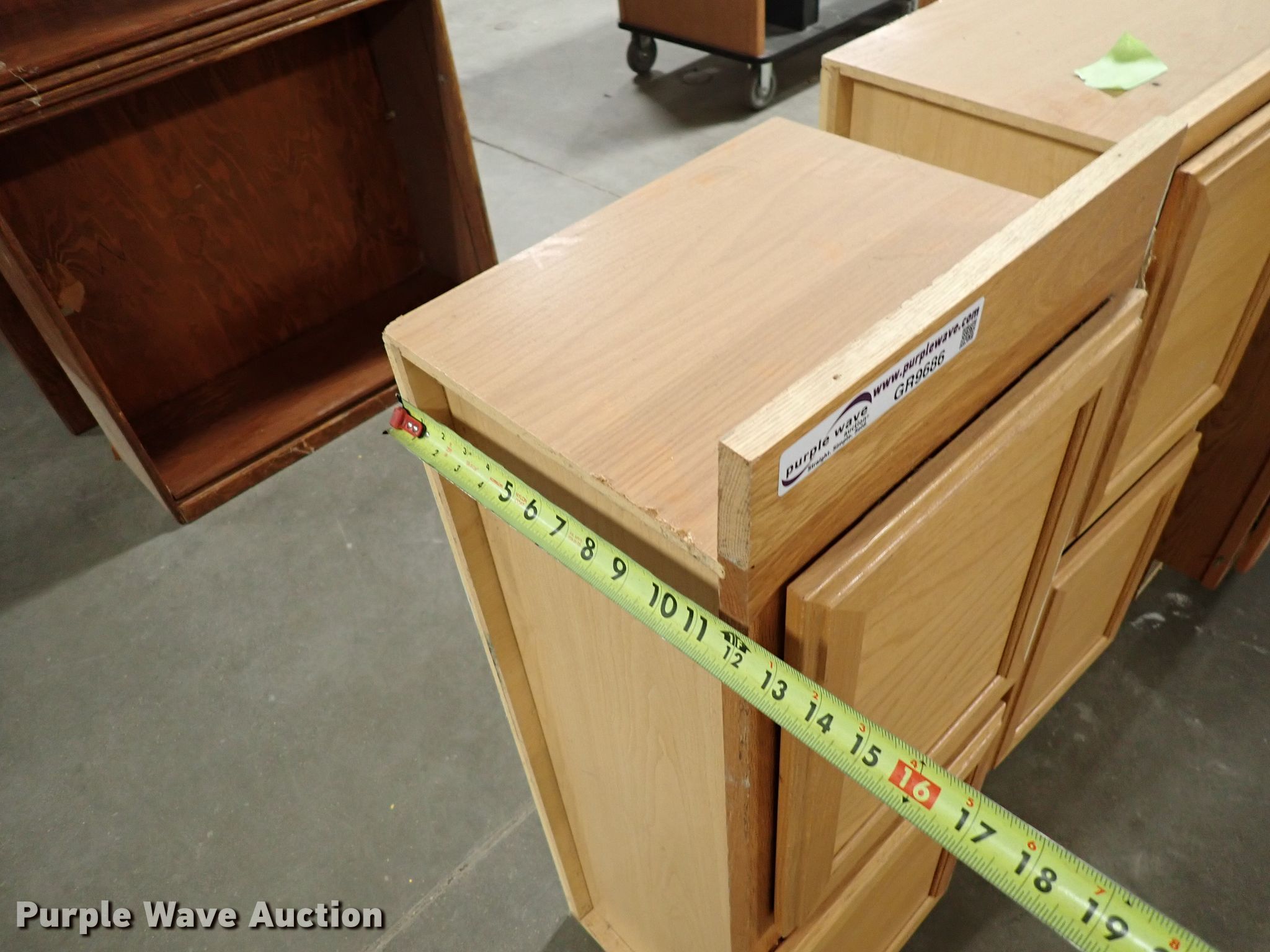 (8) wood cabinets in El Dorado, KS | Item GR9686 sold | Purple Wave