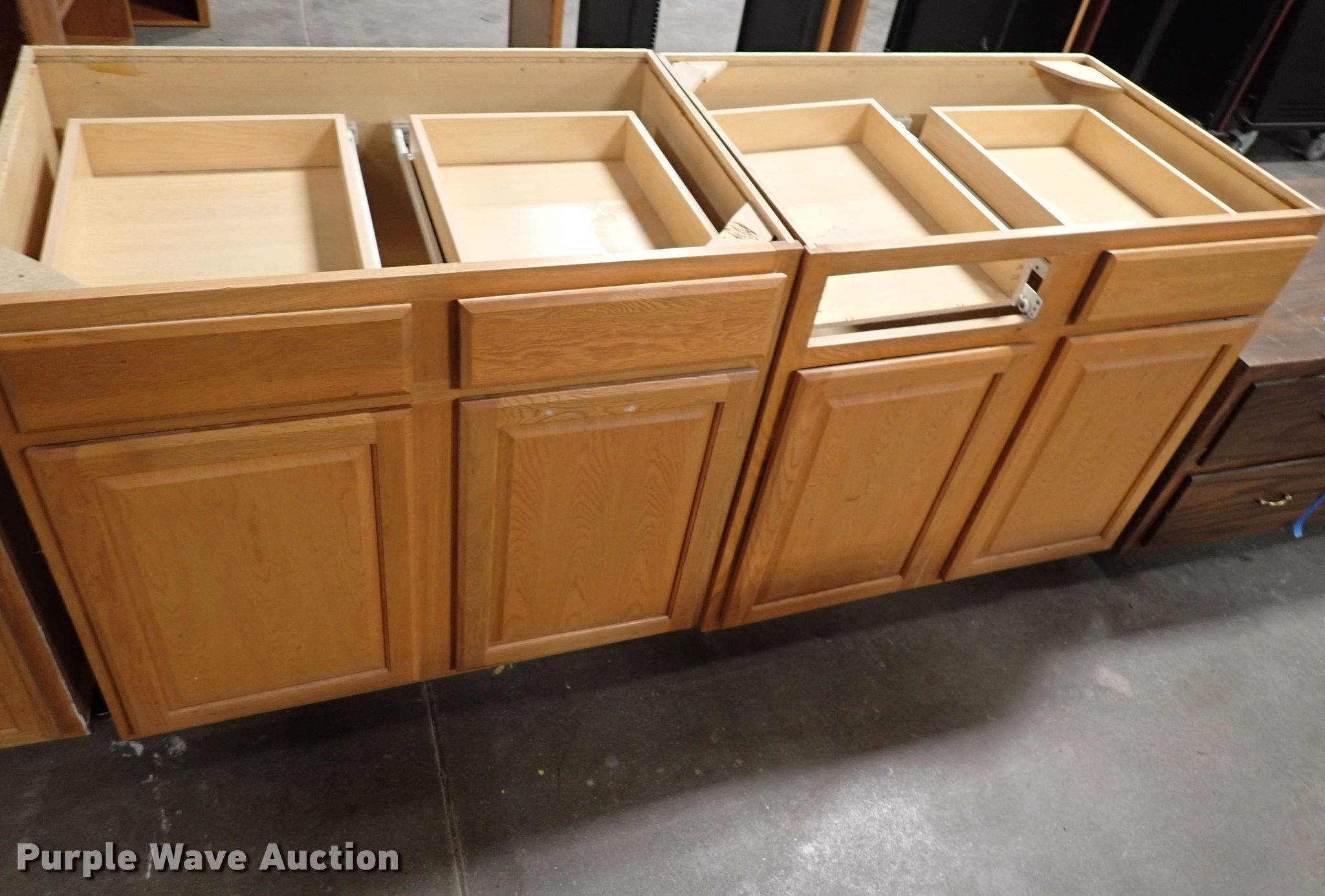 (8) wood cabinets in El Dorado, KS | Item GR9686 sold | Purple Wave