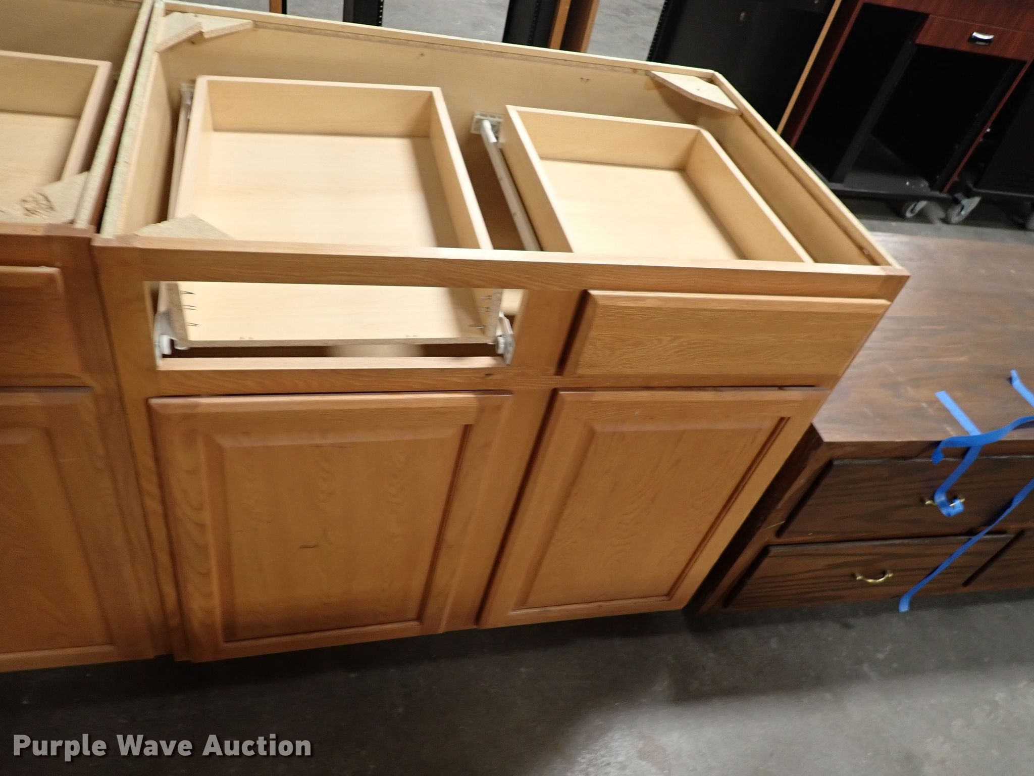 (8) wood cabinets in El Dorado, KS | Item GR9686 sold | Purple Wave